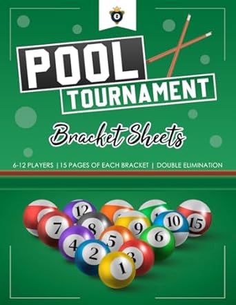 Pool Tournament Bracket Sheets: Double Elimination Brackets | 15 Pages ...