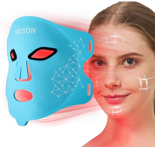 Amazon.com: NVBOTY LED Face Mask Light Therapy, 4 Modes Portable Red ...