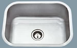 OCTO Stainless 23-Inch Undermount Single Bowl Kitchen Sink, Stainless ...