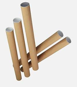 5 x Heavy Duty A3/A4 Postal Tubes - Size 330mm x 50mm with End Caps ...
