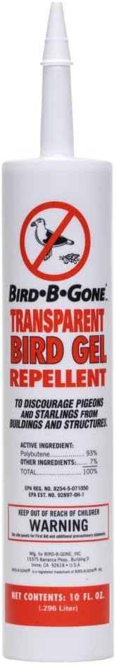 Amazon.com: Bird B Gone - Transparent Bird Gel - Bird Repellent Gel (12 ...