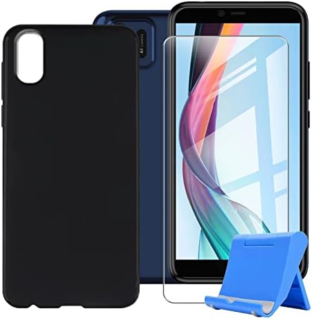 BUNAL for IMO Q5 (5.50") Phone Case + Screen Protector, Black Silicone ...