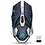 White Wireless Gaming Mouse, VEGCOO Silent Click Wireless Rechargeable ...