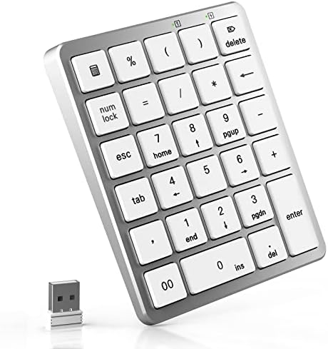 Amazon.com: Bluetooth Number Pad - 2.4G Wireless Numeric Keypad with Display Calculator ...