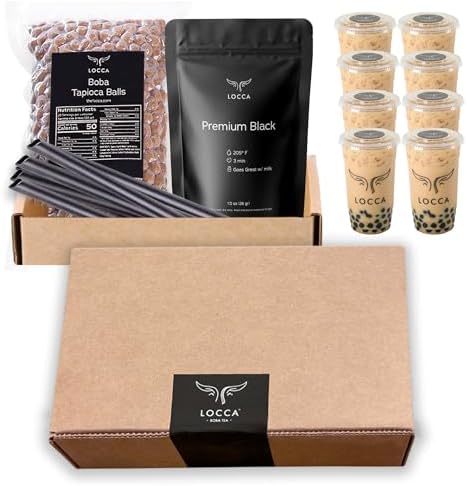 Amazon.com: Fresh Finest Instant Boba Tea Kit with Tapioca Pearls ...