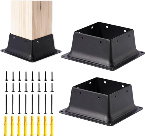 Amazon.com: VEVOR 4x4 Post Base 20Pcs, Internal 3.6"x3.6" Heavy Duty ...