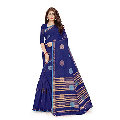 Buy Ramos Women's Banarasi Silk Saree With Blouse Piece (Hbt-46_Navy ...