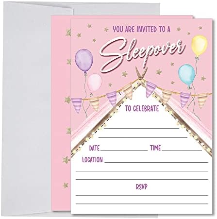 Sleepover Sign Black And White