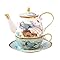 Amazon.com | ACMLIFE Tea for One Teapot and Cup Set, Vintage Floral ...