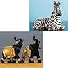 Amazon.com: Zebra Table Sculpture - Resin Zebra Figurine - Black, White ...