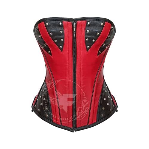 Amazon.com: Kemen Genuine Leather Victorian Steel Boned Punk Overbust ...
