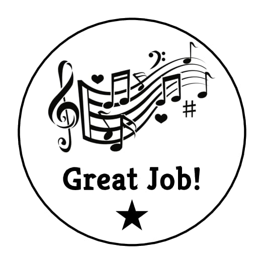 Amazon.com: Great Job Music reward Stickers, labels, tags : Handmade ...