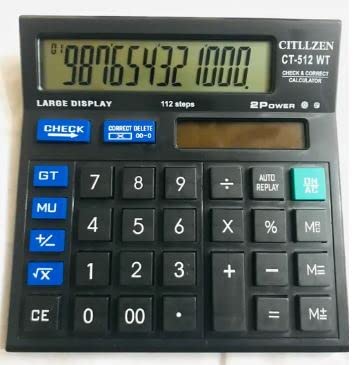 Citizen CT-512WT New Version Calculator 112 Steps Check and Correct ...
