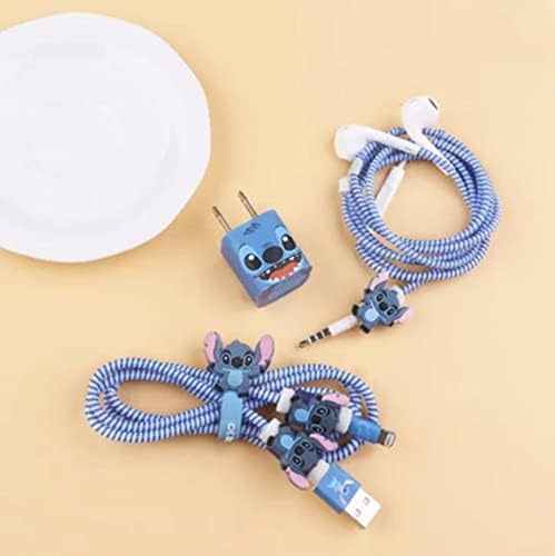Careflection 6-in-1 Multi Combo Spiral USB Cable Protectors + Earphones ...