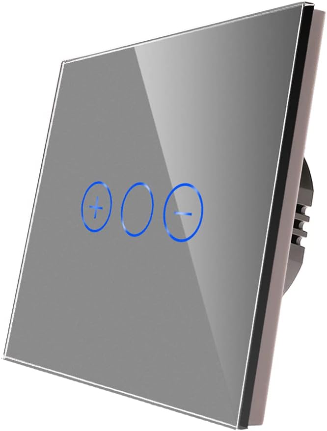 AET FSC1GDIM40 Satin Chrome Flat 400W-10 Amp Single 1 Gang 2 Way 400W ...