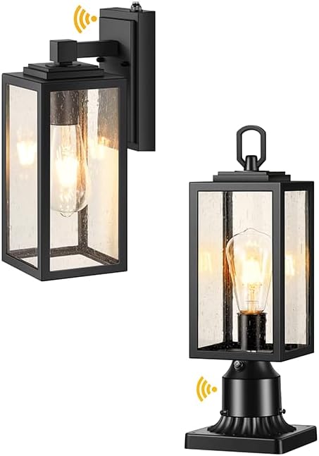 VIANIS Dusk to Dawn Outdoor Wall Lighting, Hardwired 120V Exterior Lamp ...