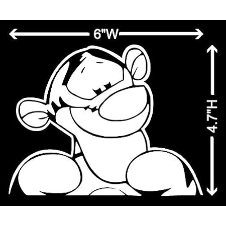 Amazon.com: Set of 3 -Set of 3 - Tigger - Full Color CAD Cut Car Logo ...