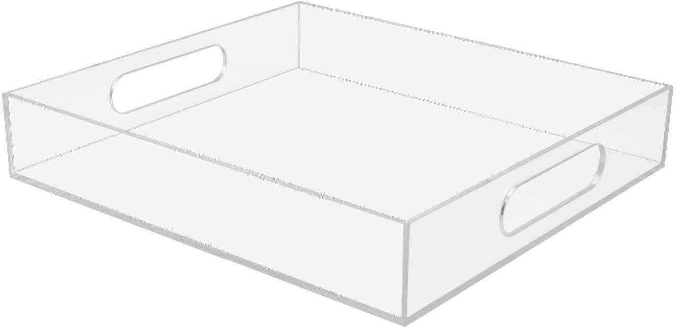 Amazon.com - KJNS Acrylic Kitchen Serving Tray w/Handles for Ottoman ...