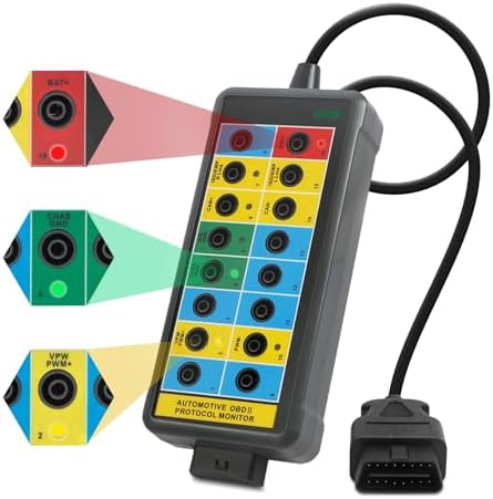 OBD2 Breakout Box Powerful OBDII Protocol Detector Communication/Power ...