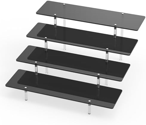 Amazon.com: Namalu 4 Packs 3 Tier Acrylic Display Stands Clear Perfume ...