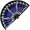Amazon.com: FAN-DOM, Blue Ninja Fan Folding Fan Fluorescent Glow Hand ...