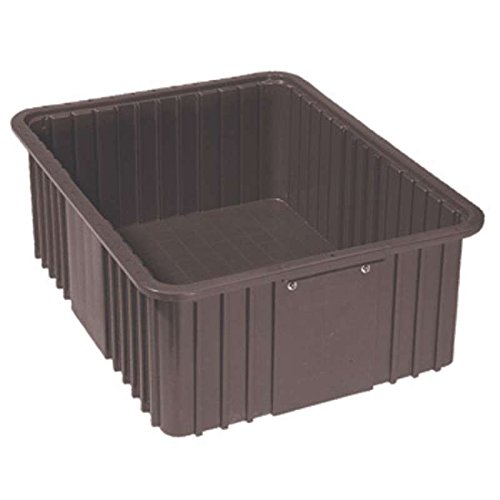 Conductive Stackable Divider Tote Box, 14-15/16 x 9-5/16 x 3-7/16" ID ...