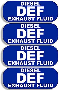 Amazon.com: 4 Pack: 1x3 inch Blue DEF Diesel Exhaust Fluid Stickers ...