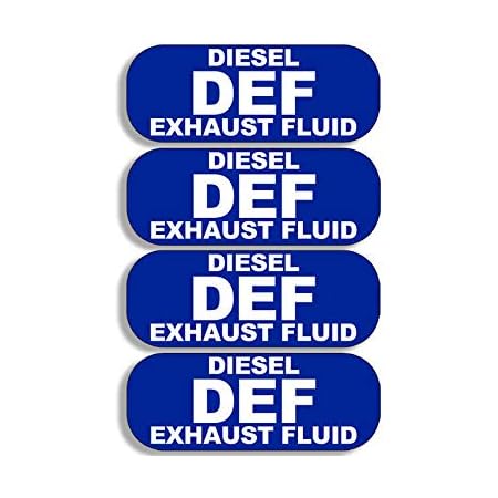 Amazon.com: 4 Pack: 1x3 inch Blue DEF Diesel Exhaust Fluid Stickers ...