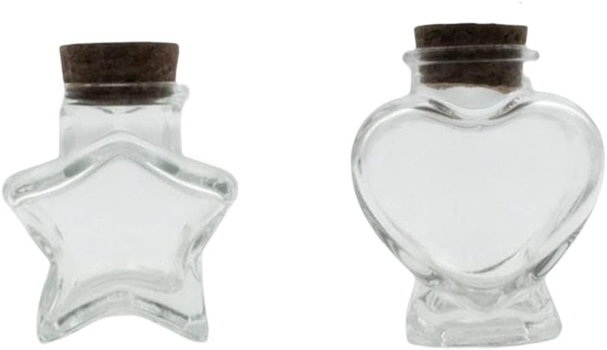 Amazon.com: Forieru 2pcs Clear Glass Bottle With Cork, Mini Message ...