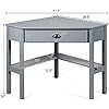 Amazon.com: IFANNY Corner Desk, Triangle Desk with Drawers and Shelves ...