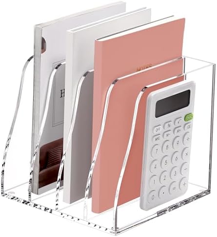 Amazon.com: SANRUI Clear Acrylic Magazine File Holder Desk Organizer ...