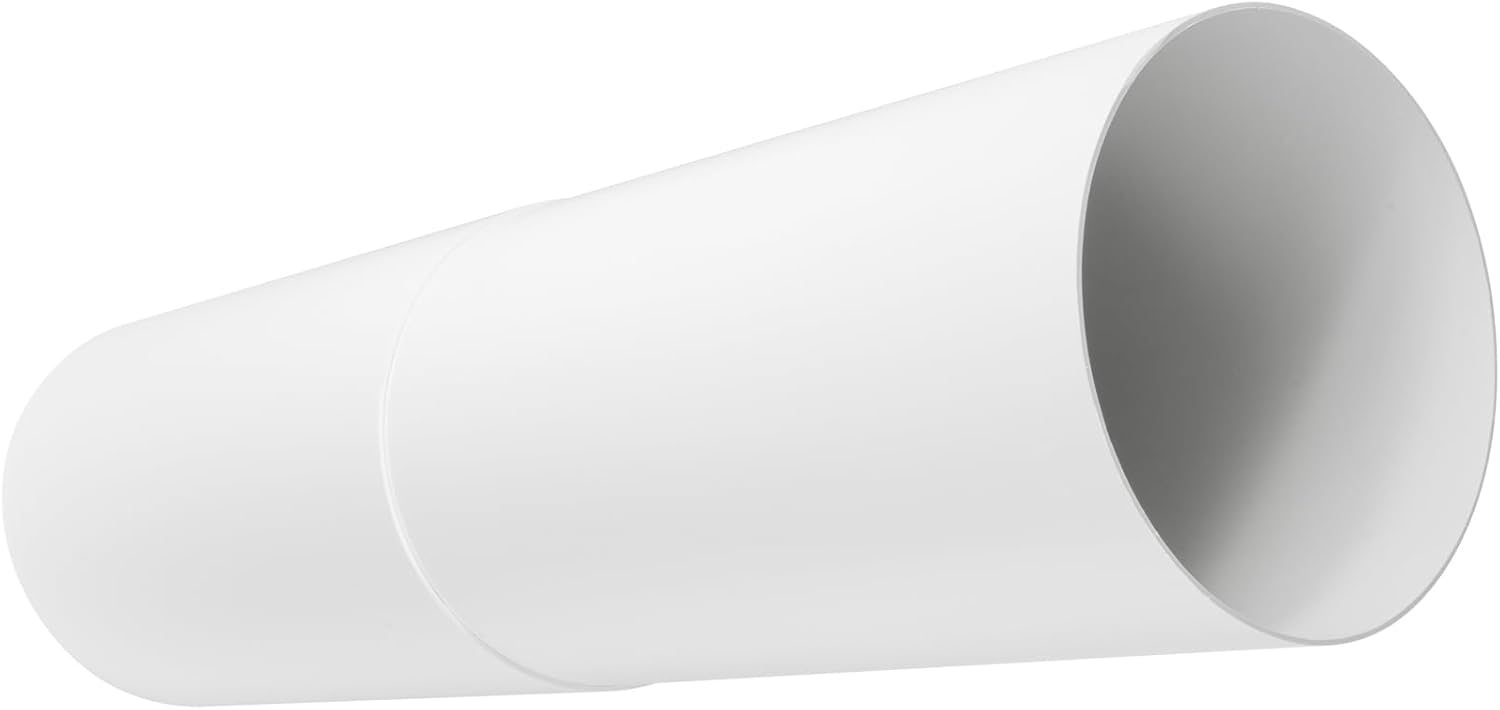 HVAC OV 6" Inch Round Plastic Duct Pipe – White Extendable Ventilation ...