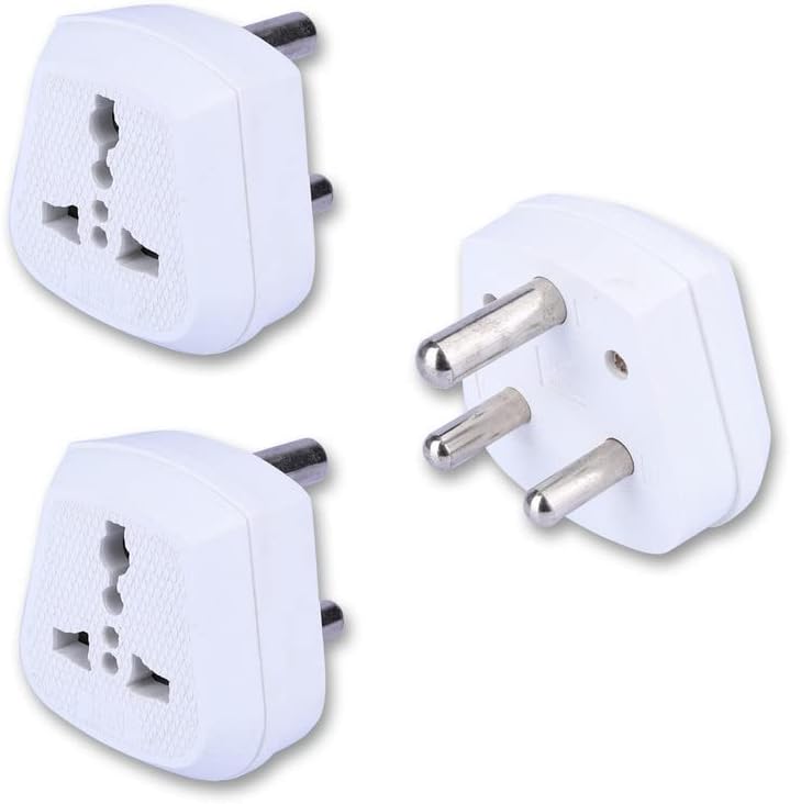 MX 3 PIN (Type-D) Universal Socket Plug,Worldwide Travel Adaptor, Multi ...