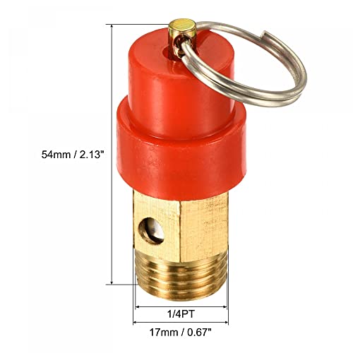 uxcell Air Compressor Pressure Valve Release 1/4PT Male Threaded 225 ...