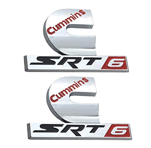 Cummins Turbo Diesel Emblem Dodge Ram Black Emblems 2X Cummins Turbo