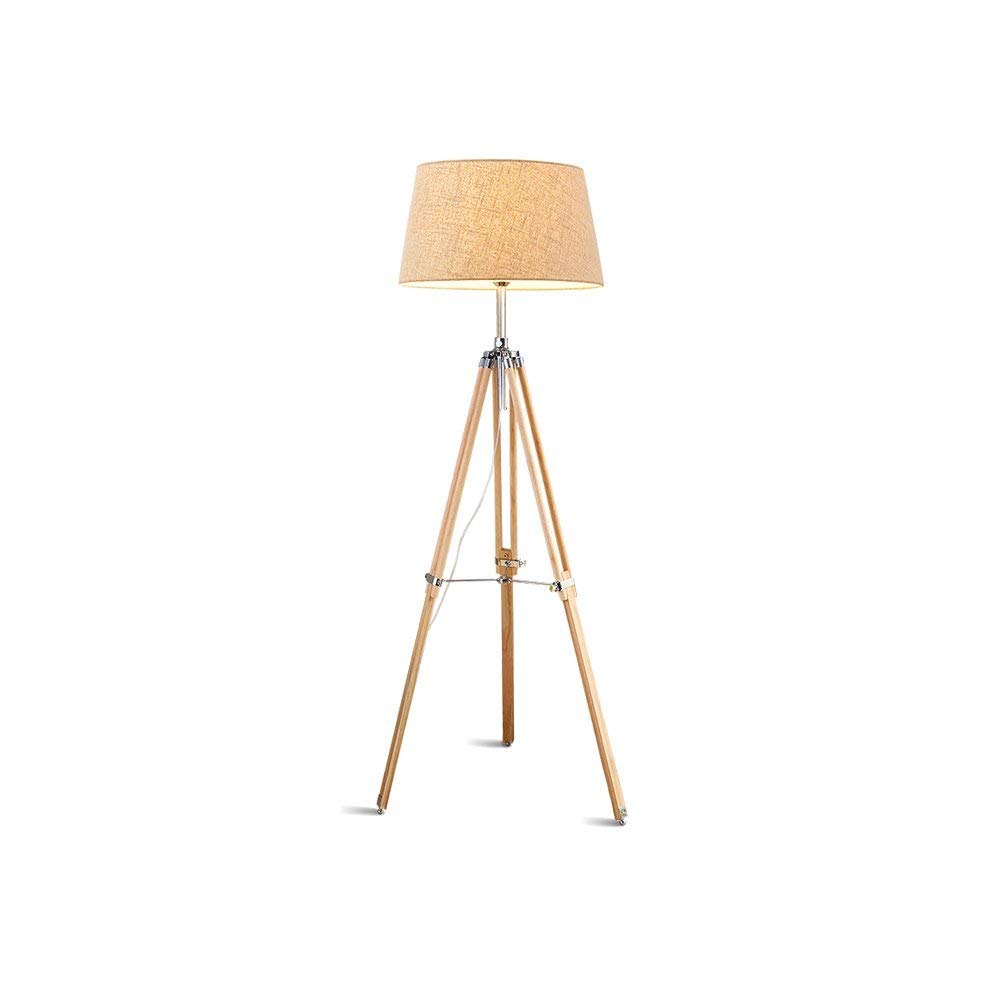 Zsmlb Modern Standing Lamps Adjustable Tripod Lamp Modern Design Wood ...