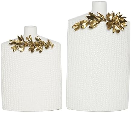 Amazon.com: Deco 79 Ceramic Floral Decorative Vase Centerpiece Vases ...