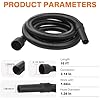 Amazon.com: 10Ft. Extension Hose Replacement for Shop Vac, Craftsman ...