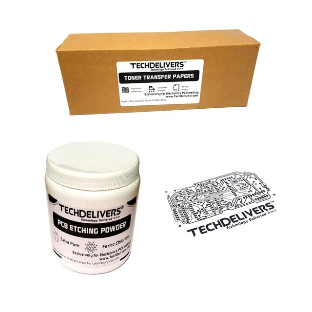 TECHDELIVERS® 10Pcs Toner Transfer Papers for PCB with 200grams Ferric ...