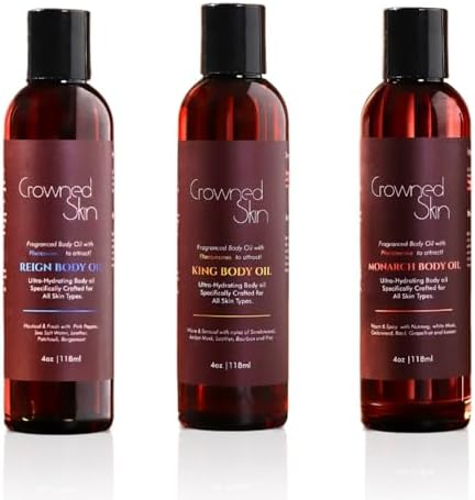 Amazon.com : Crowned Skin King, Reign, and Monarch Cologned Body Oil ...