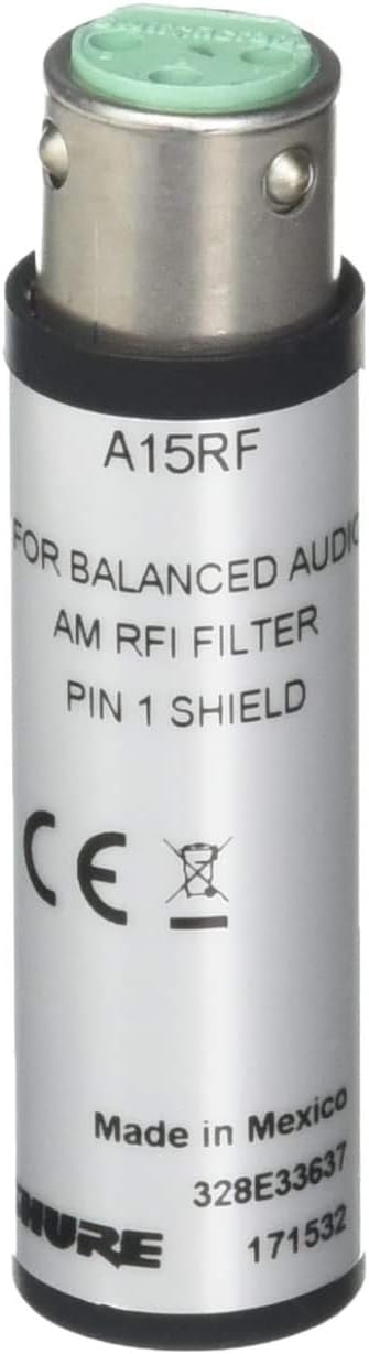 Amazon.com: Shure A15RF RF Filter, XLR In/Out, Passes Phantom Power ...