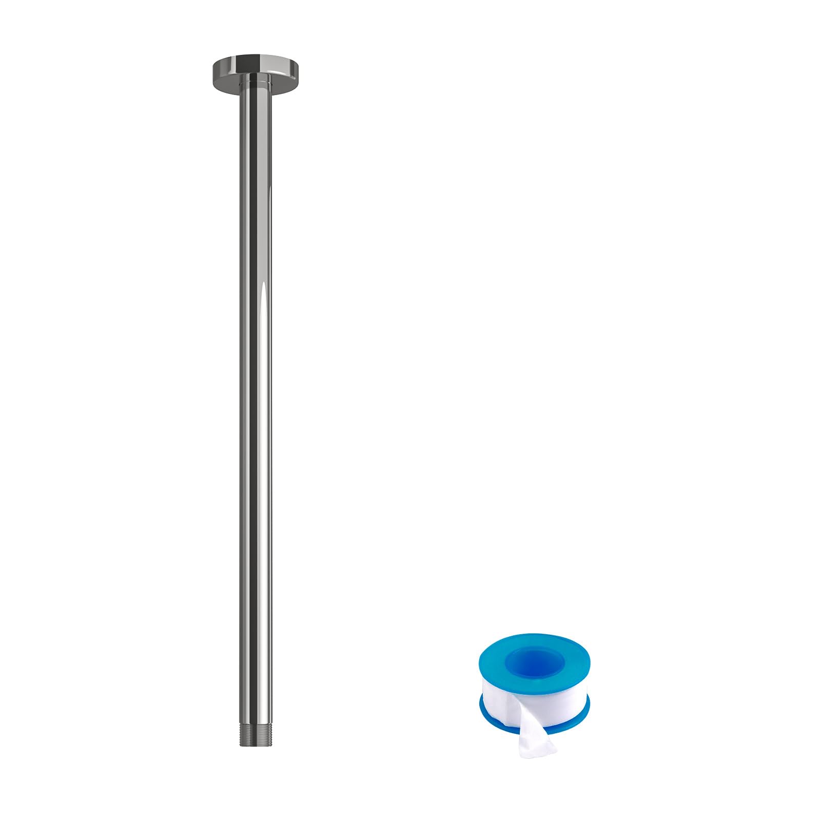 Lordear Long Shower Arm 16 Inch Chrome Ceiling Mount Shower Arm and ...
