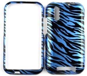 Amazon.com: BLUE/BLACK ZEBRA PRINT DESIGN CELL PHONE CASE FACEPLATE ...