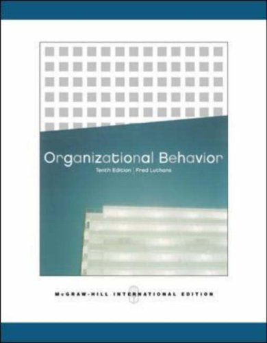 Organizational Behavior: Fred Luthans: 9780071248815: Amazon.com: Books