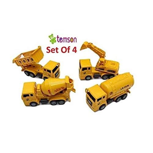 TEMSON Mini Construction Vehicles Set Toy for Kids : Amazon.in: Toys ...