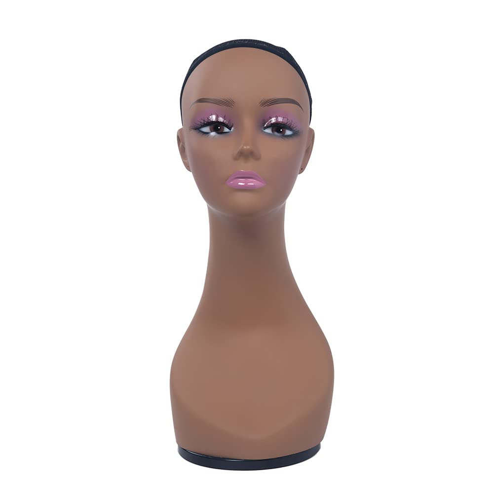 Amazon.com : J&F CO. 17” Realistic Mannequin Head with Turntable 360 ...
