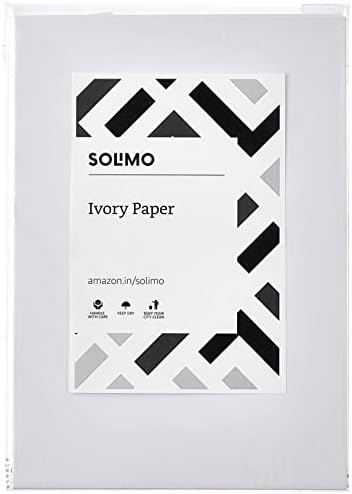 Amazon Brand - Solimo Ivory Sheet, A4 Size, 210 GSM, 25 Sheets Per Pack : Amazon.in: Home & Kitchen