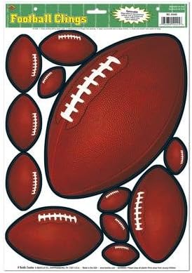 Amazon.com: Football Window Clings (Pack of 3) : Home & Kitchen