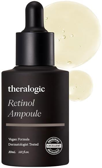 Amazon.com: theralogic Retinol Ampoule - Korean Retinol Vitamin A Face Serum - Pore Tightening ...