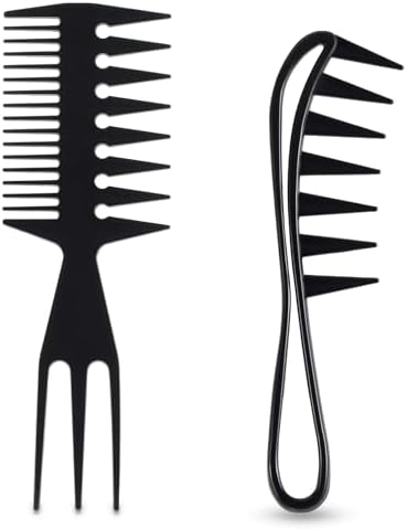 Amazon.com : 2 Pcs Men's Hair Styling Combs set Pompadour Wide Tooth ...